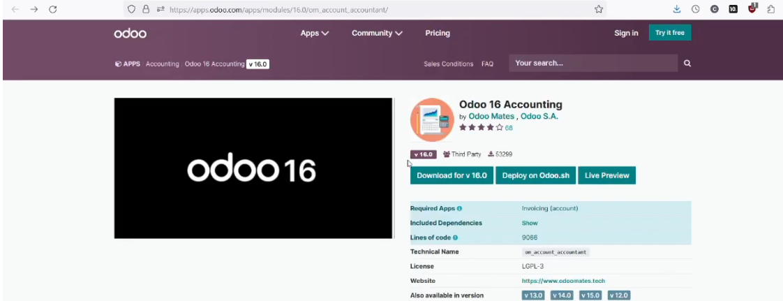 Odoo 16 — Install Mate Accounting Module | by Hanif Omar K | Medium