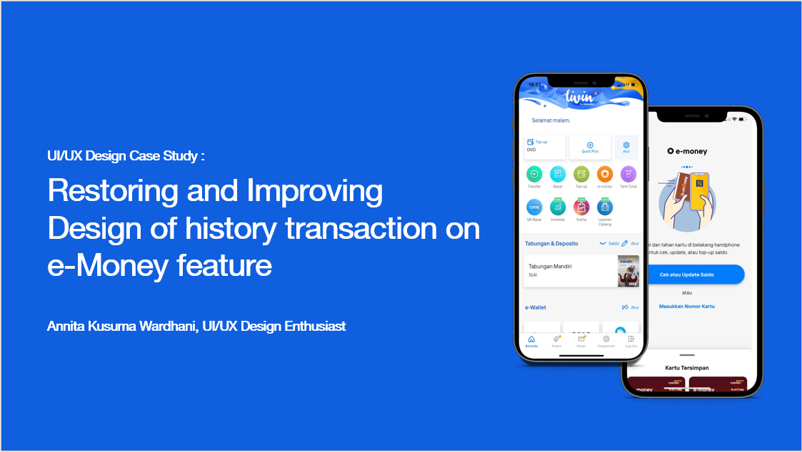 UI/UX Design Case Study: Restoring and Improving Design of e-Money’s ...