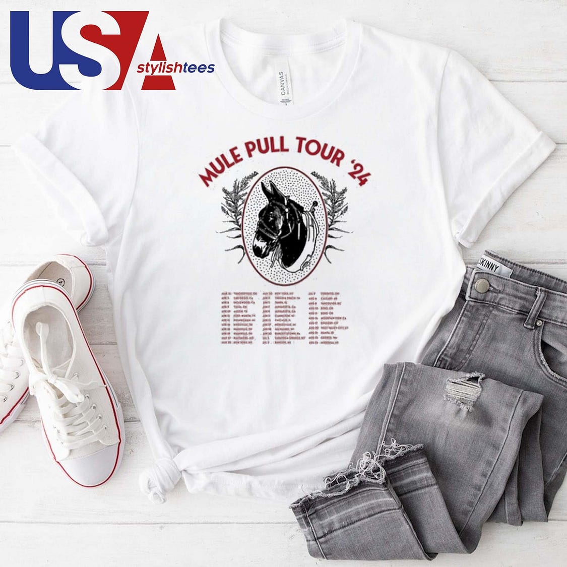 Tyler Childers Natural Mule Crest Performance Schedule Shirt | by ...