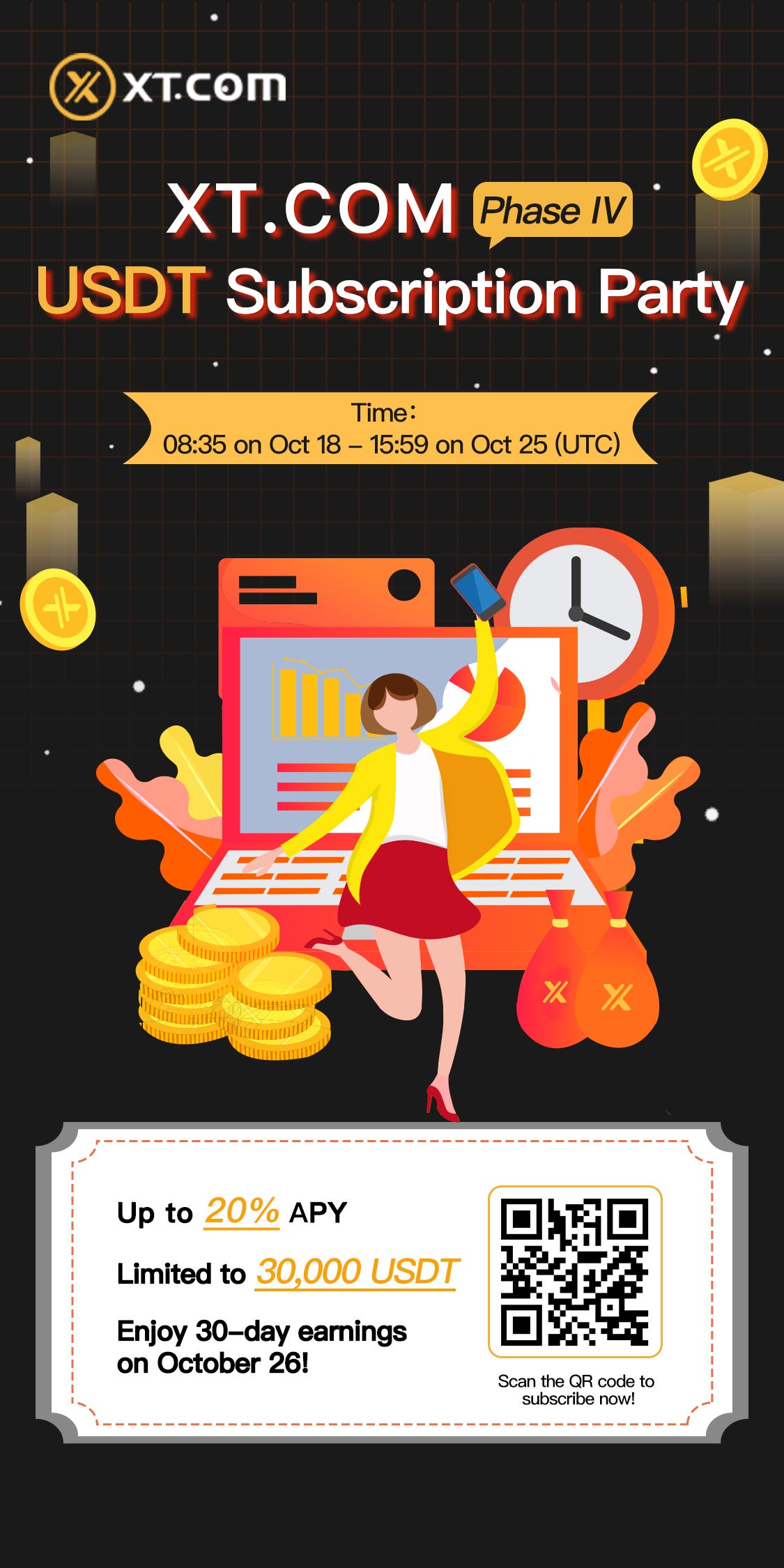 XT Will Launch Phase Ⅳ of USDT Subscription | by XT.com | Medium