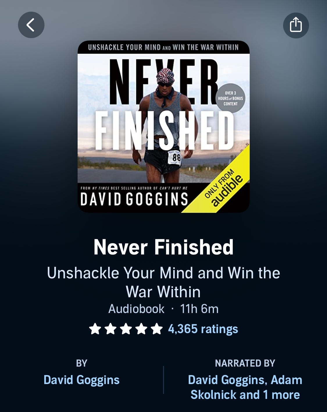 Never Finished: Unshackle Your Mind and Win the War Within, by David Goggins | by Keith ...