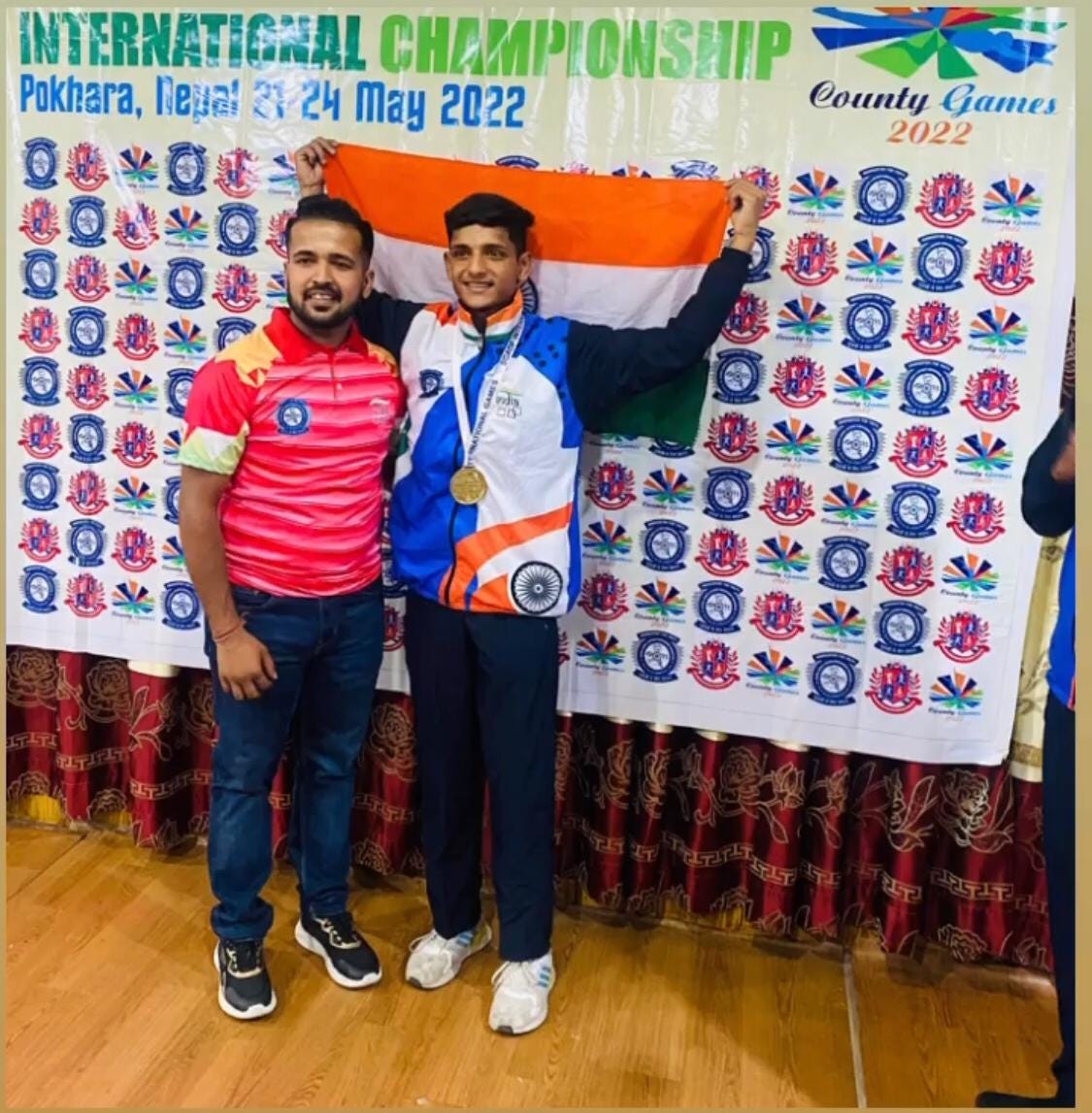 Avinash Kumar Bharti from Jaipur receives a warm welcome from the city for his gold medal win in ...