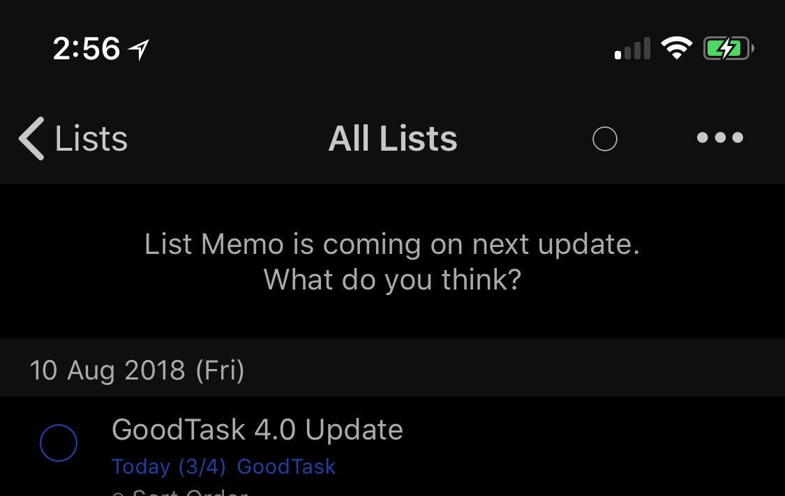 List Memo And Sort Options Improvements On Goodtask 40 By Hahaint 9266
