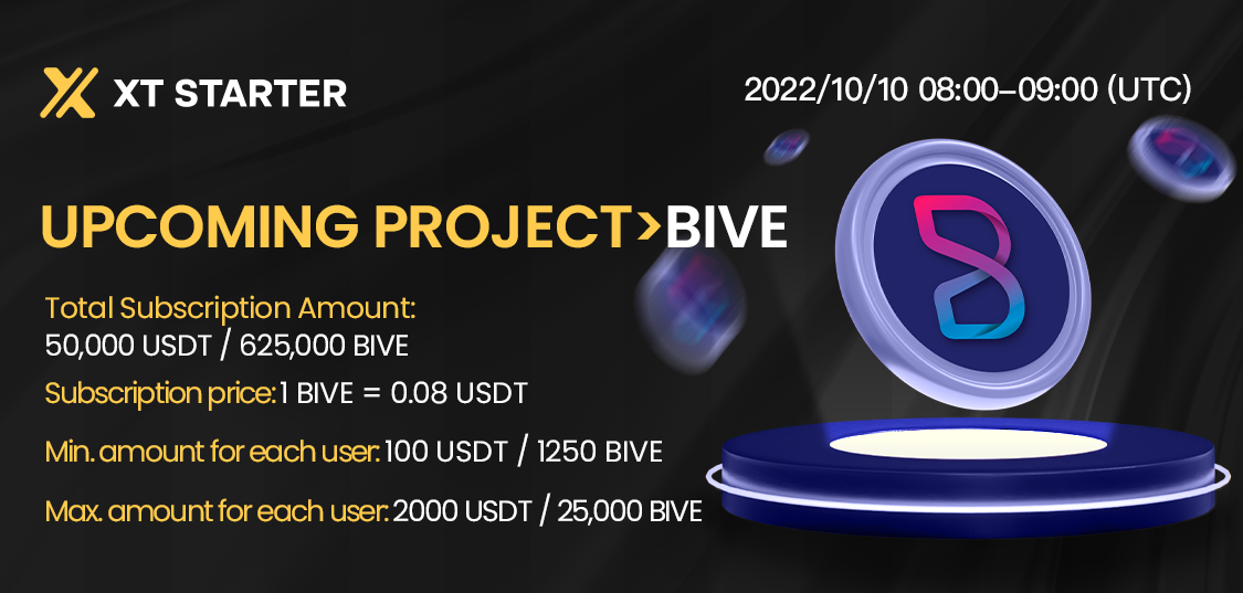 XTStarter Launchpad Launching BIVE subscription event | by XT.com | Medium