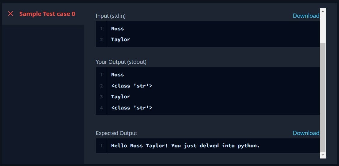 Python Hackerrank Whats Your Name By Aiya Aiyara Sep 2023