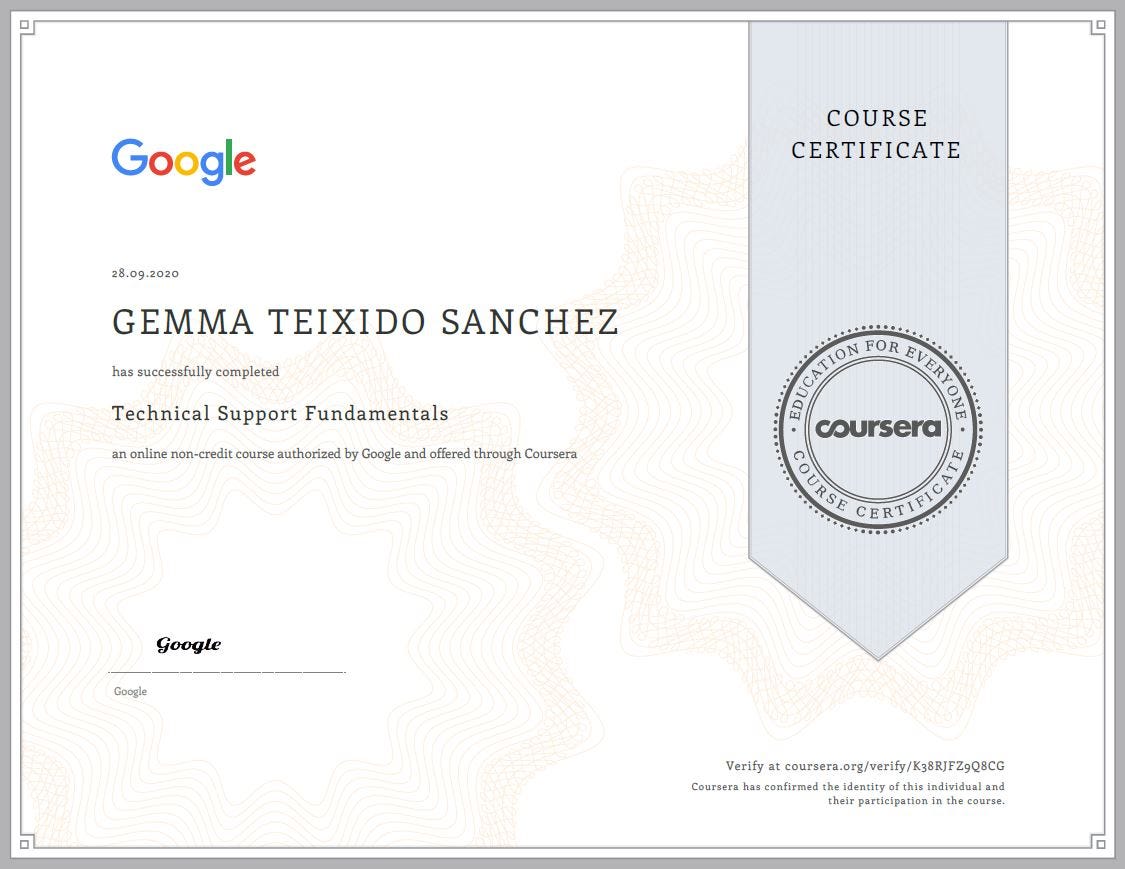Google Professional IT Support Course | by Gemma T. | Medium