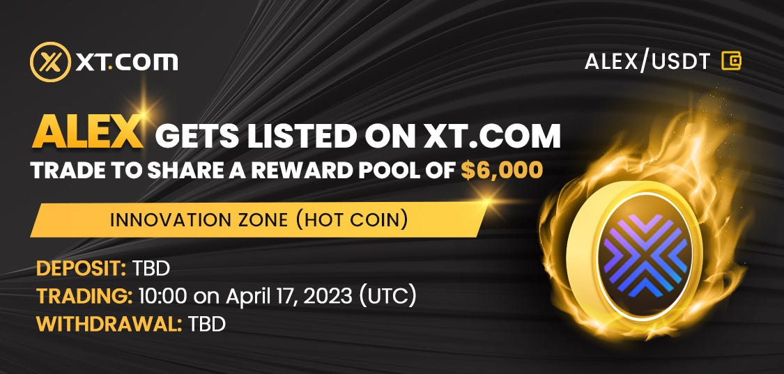 ALEX (ALEX Lab) Gets Listed on XT.COM Trade to Share a Reward Pool of ...
