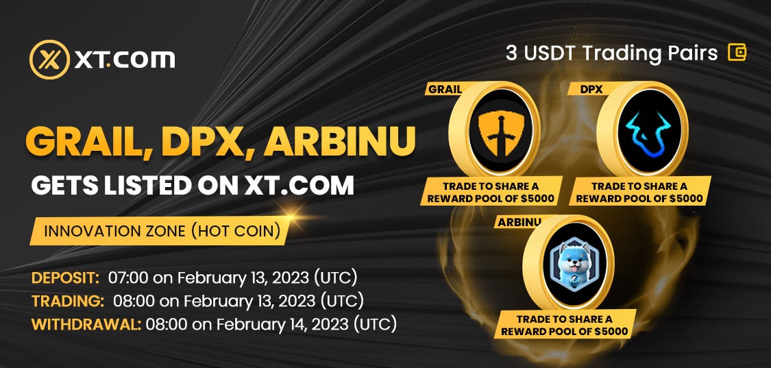 GRAIL(Camelot token) Gets Listed on XT.COM Trade to Share a Reward Pool ...