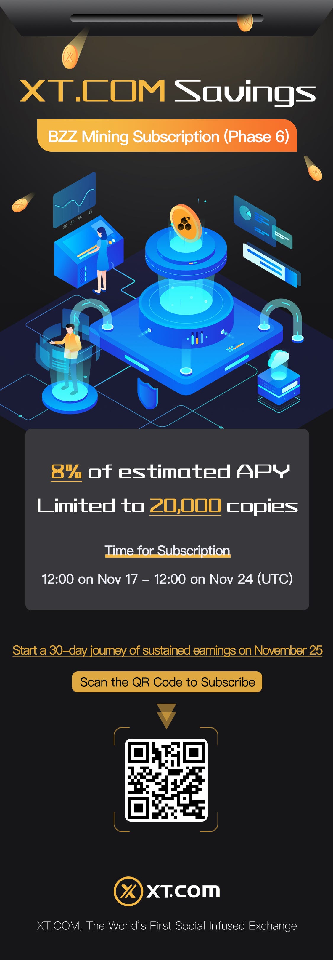 XT Will Launch Phase Ⅵ of BZZ Mining Subscription | by XT Exchange | Medium