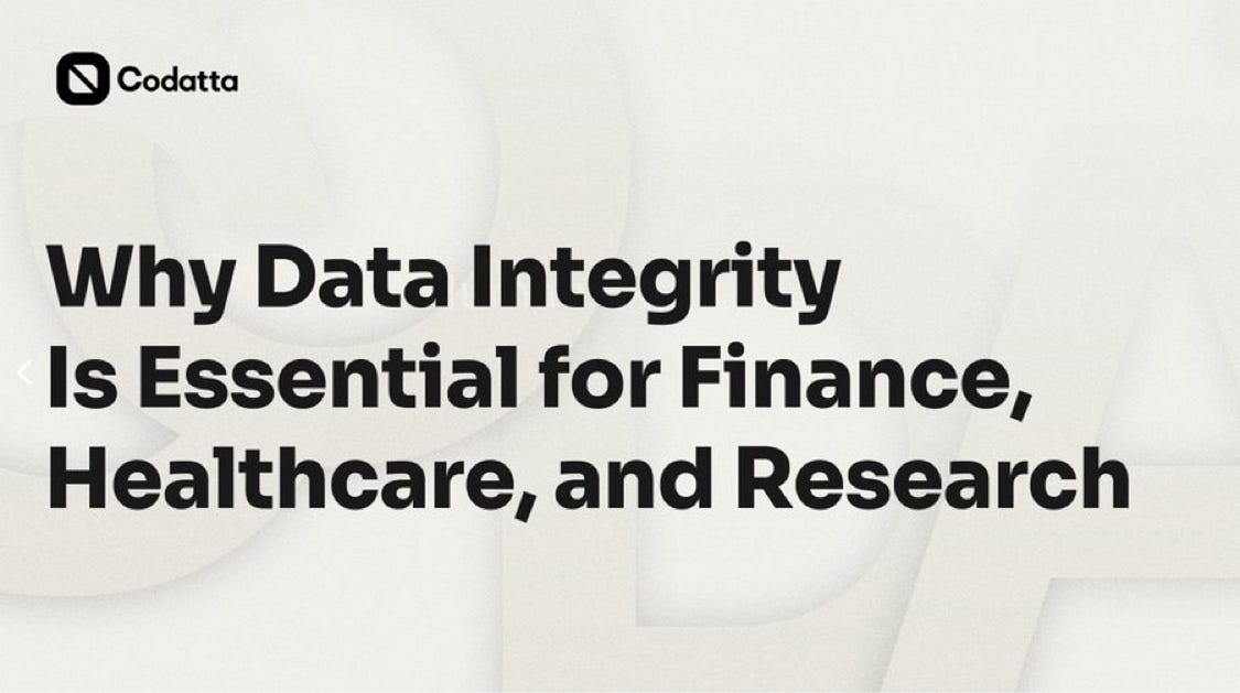 Why Data Integrity Matters in Finance, Healthcare, and Research | by ...
