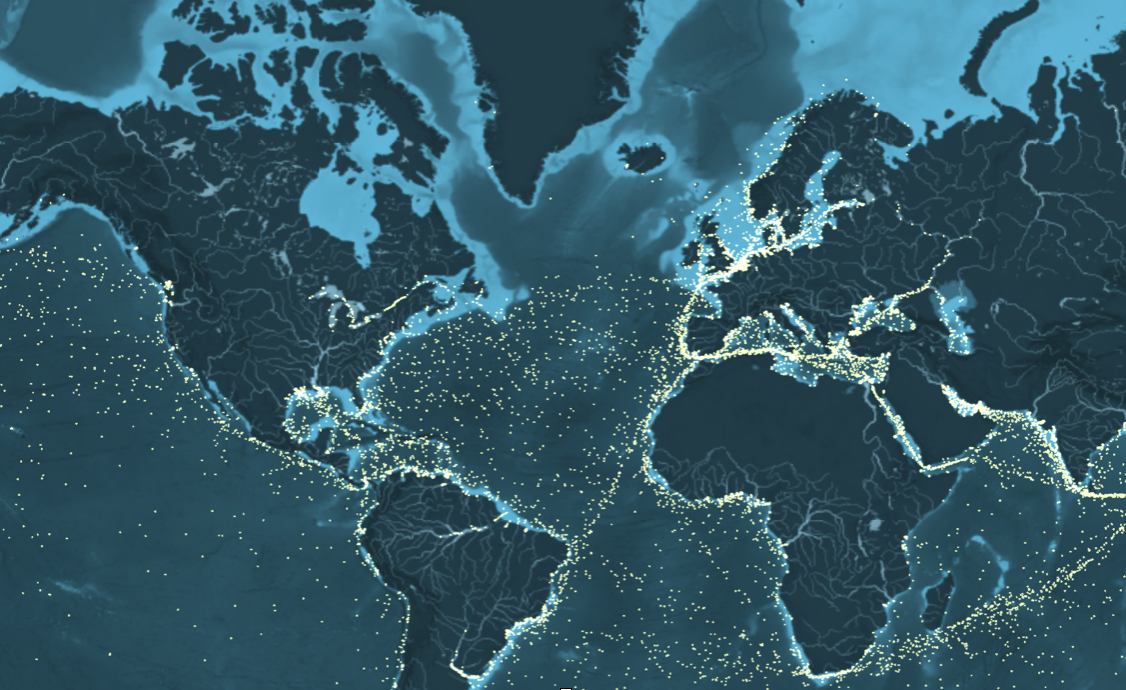 The Best Of All Possible Worlds.. Above: a screen cap from shipmap.org ...