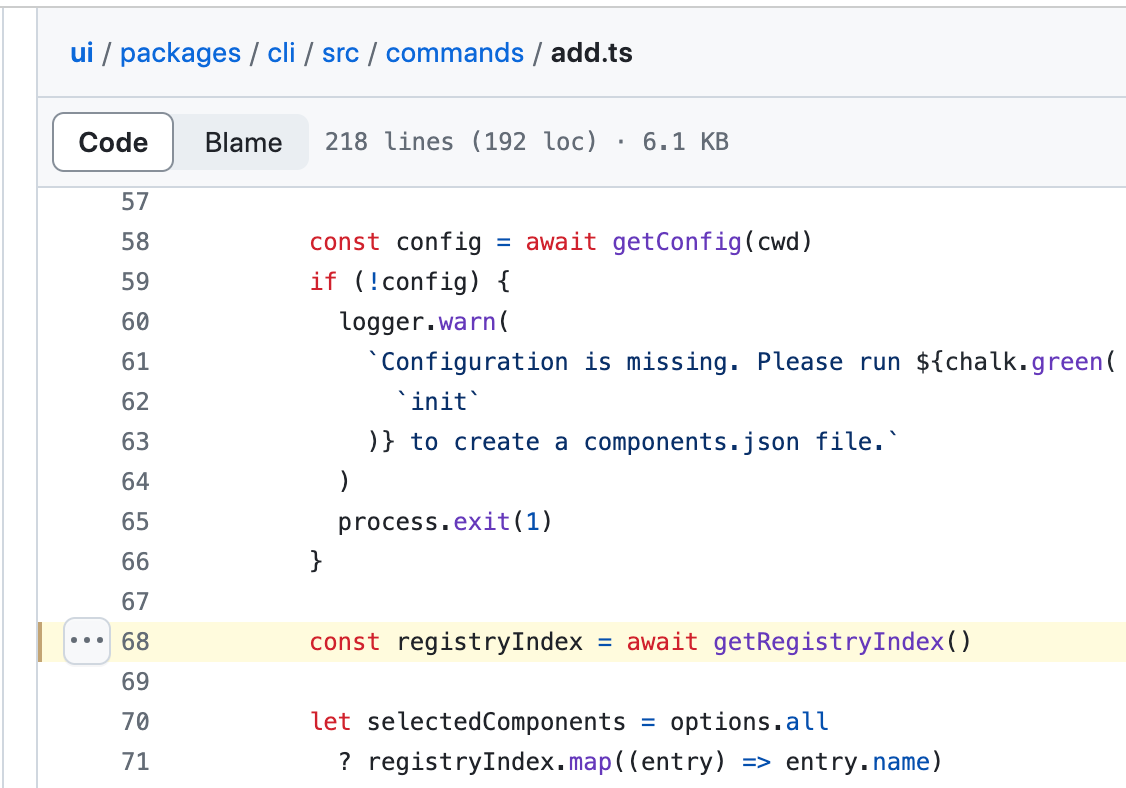 getRegistryIndex() function in shadcn-ui/ui source code. | by Ramu Narasinga | Medium