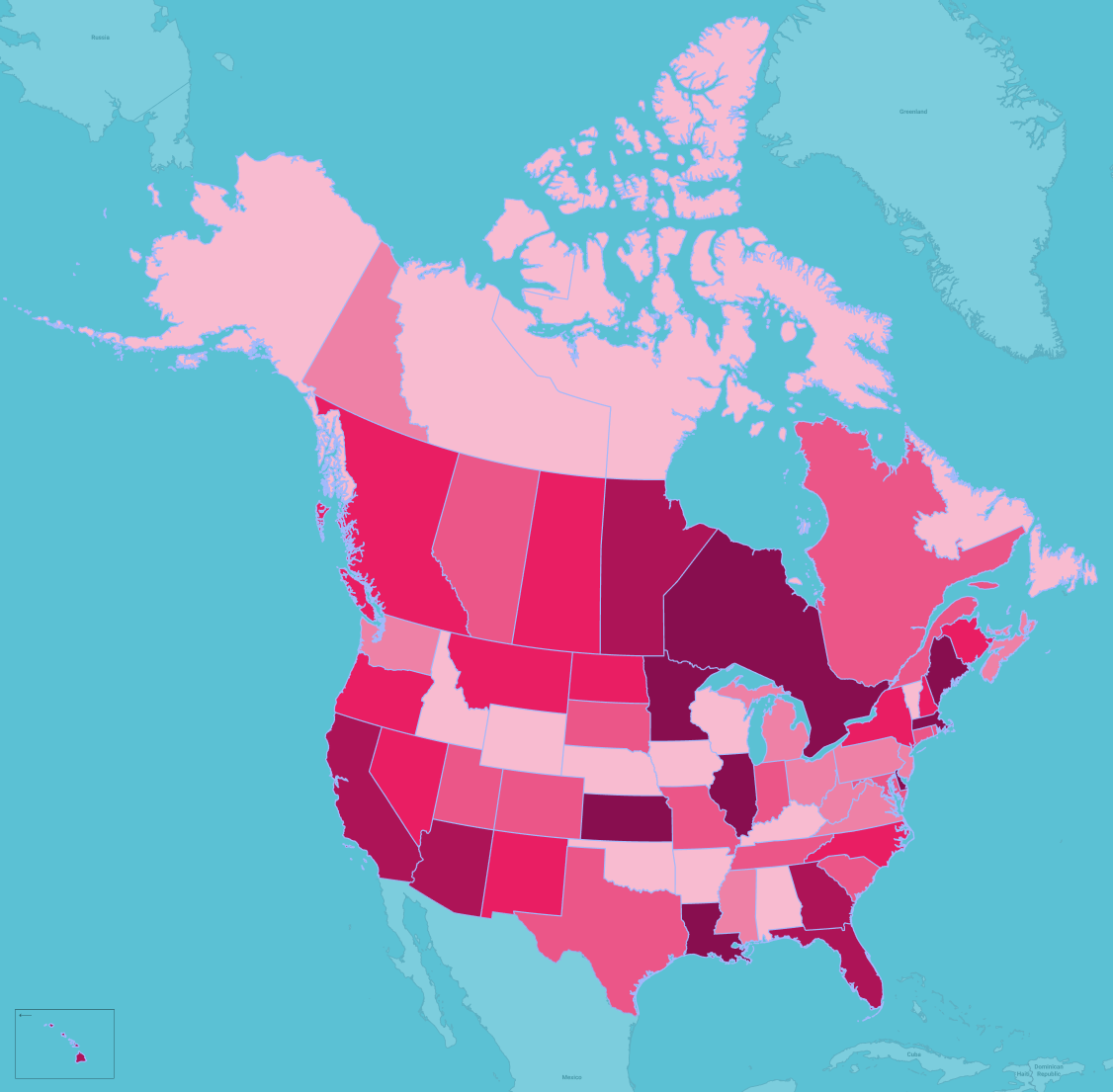 Open-Source Vector North America Map | by Zach Grosser | Medium