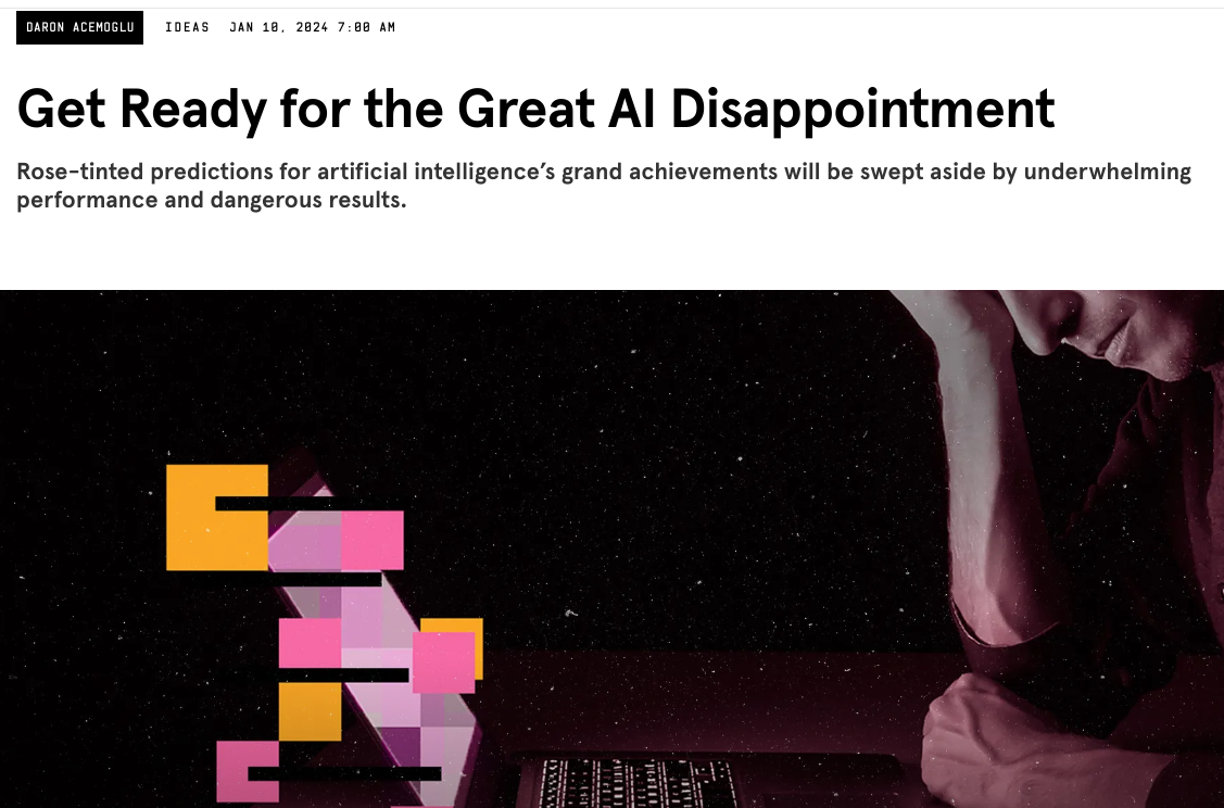 GenAI productivity boost is overrated // let AGI for sci-fi stories ...