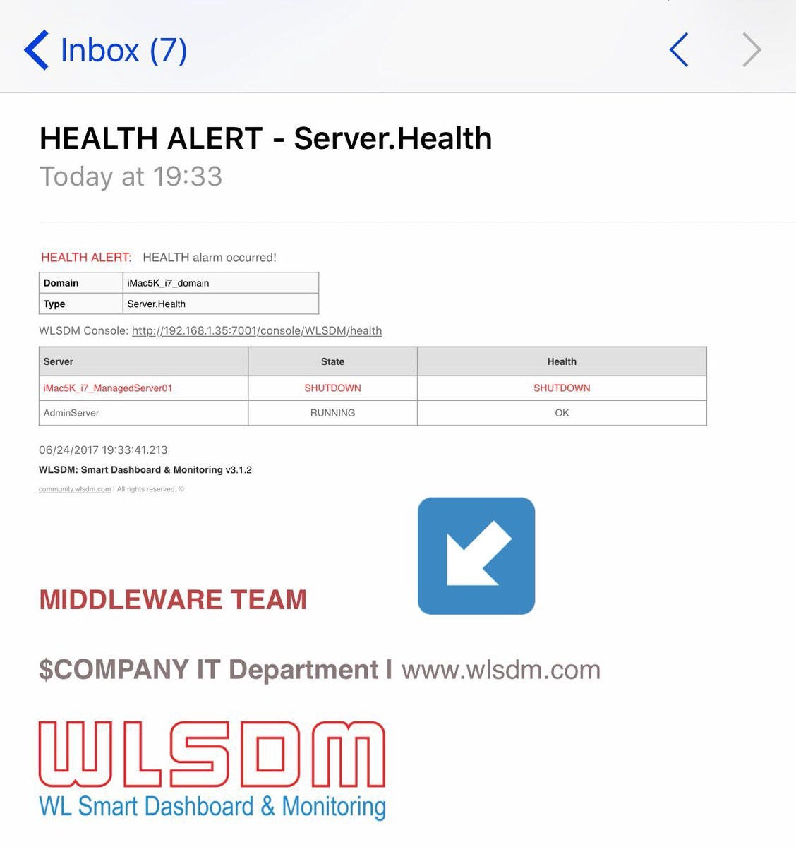 Get WebLogic Mail Notification by WLSDM - WLSDM for WebLogic - Medium