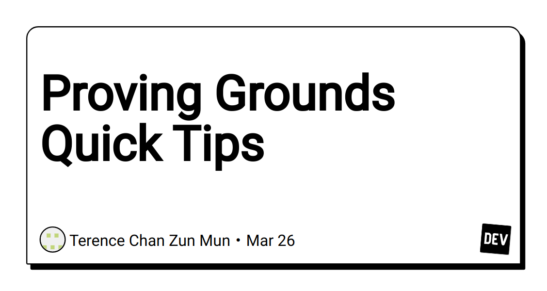 Proving Grounds Quick Tips. This is just going to be a quick… | by ...
