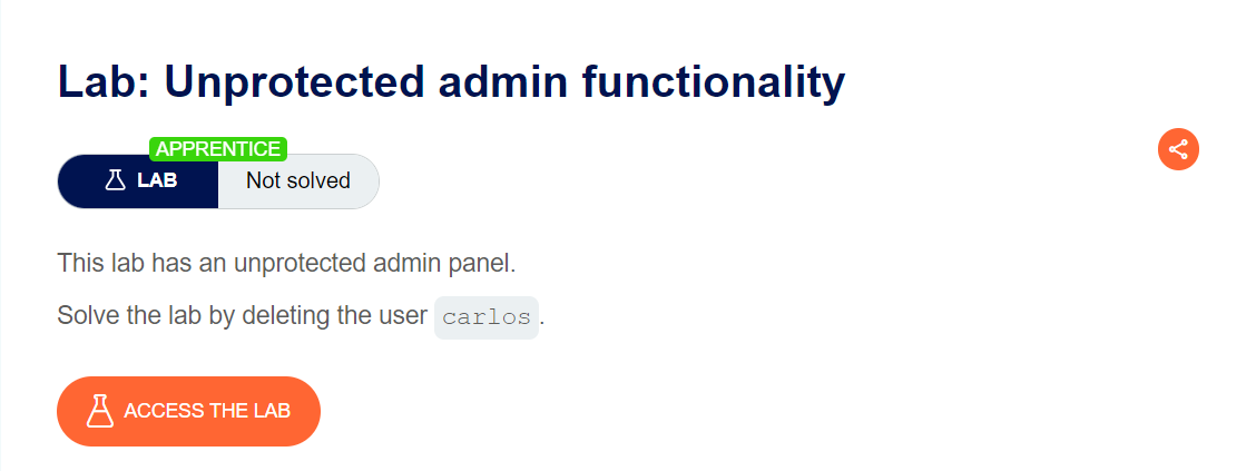 Lab: Unprotected admin functionality (1) | Apprentice | by Dinnuhoni Trahutomo | Jun, 2024 | Medium