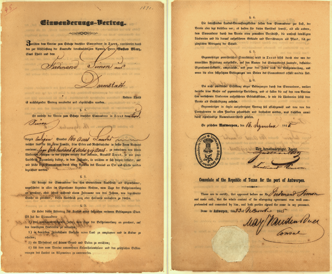 Treue der Union — GLO Records of the German Texans in the Nueces ...