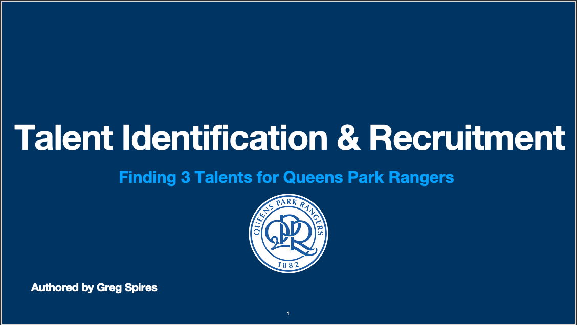 Talent Identification & Recruitment — MSc Performance Analysis ...