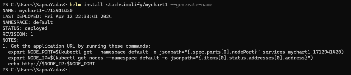 Helm masterclass series : Helm install with — generate-name flag . - Sapna Yadav - Medium