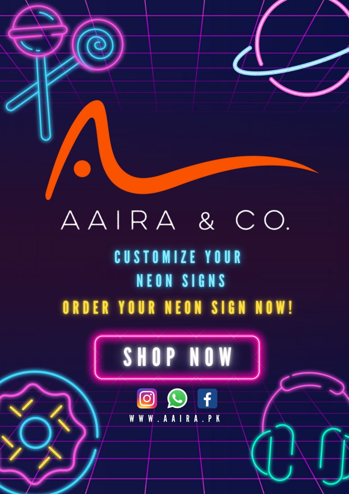 HOME DECOR CUSTOM NEON LED LIGHTS ISLAMIC CALLIGRAPHY AT AAIRA.PK ...