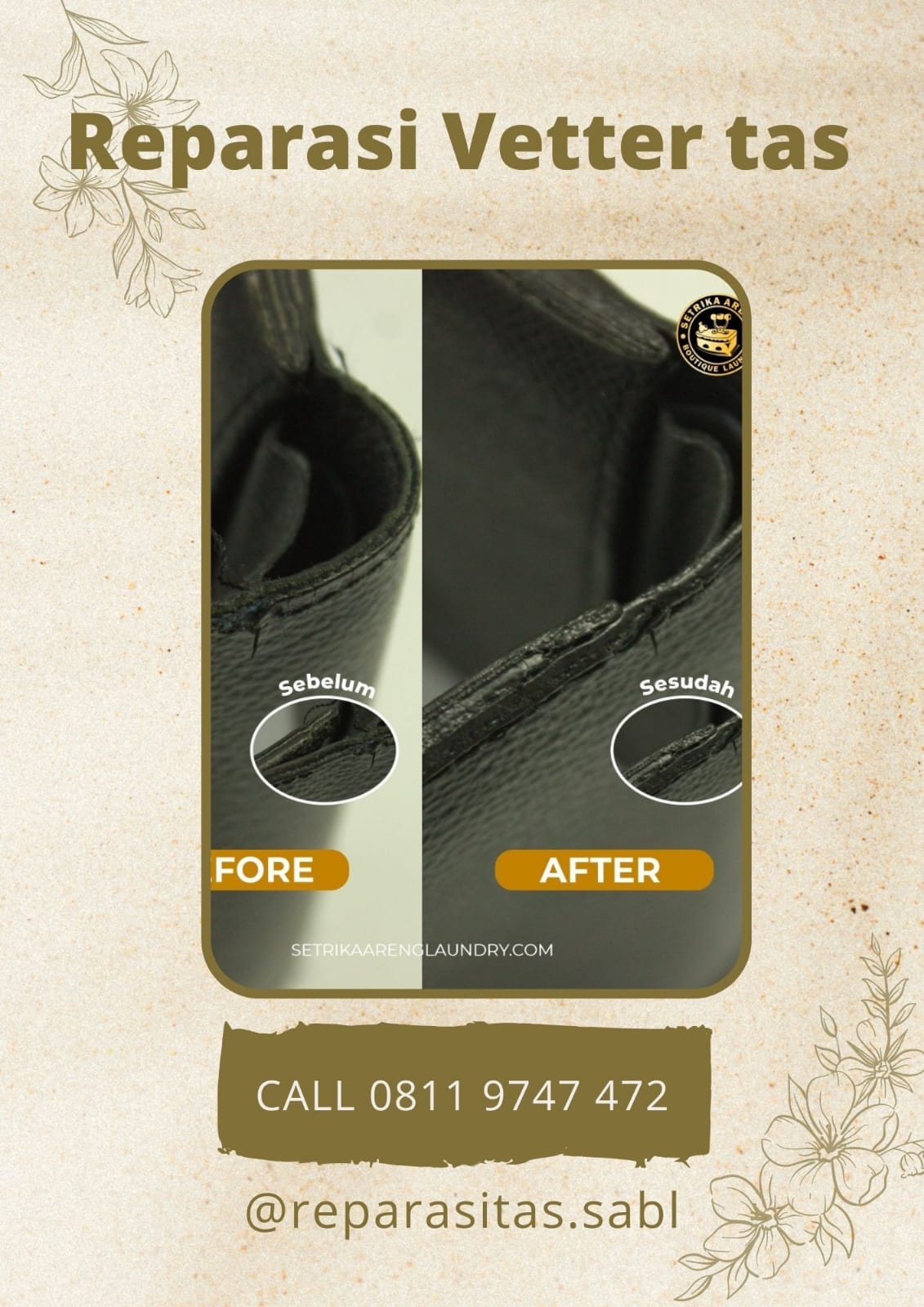 PREMIUM, Call 0811 9747 472, Reparasi Tas Branded Yasmin Bogor ...