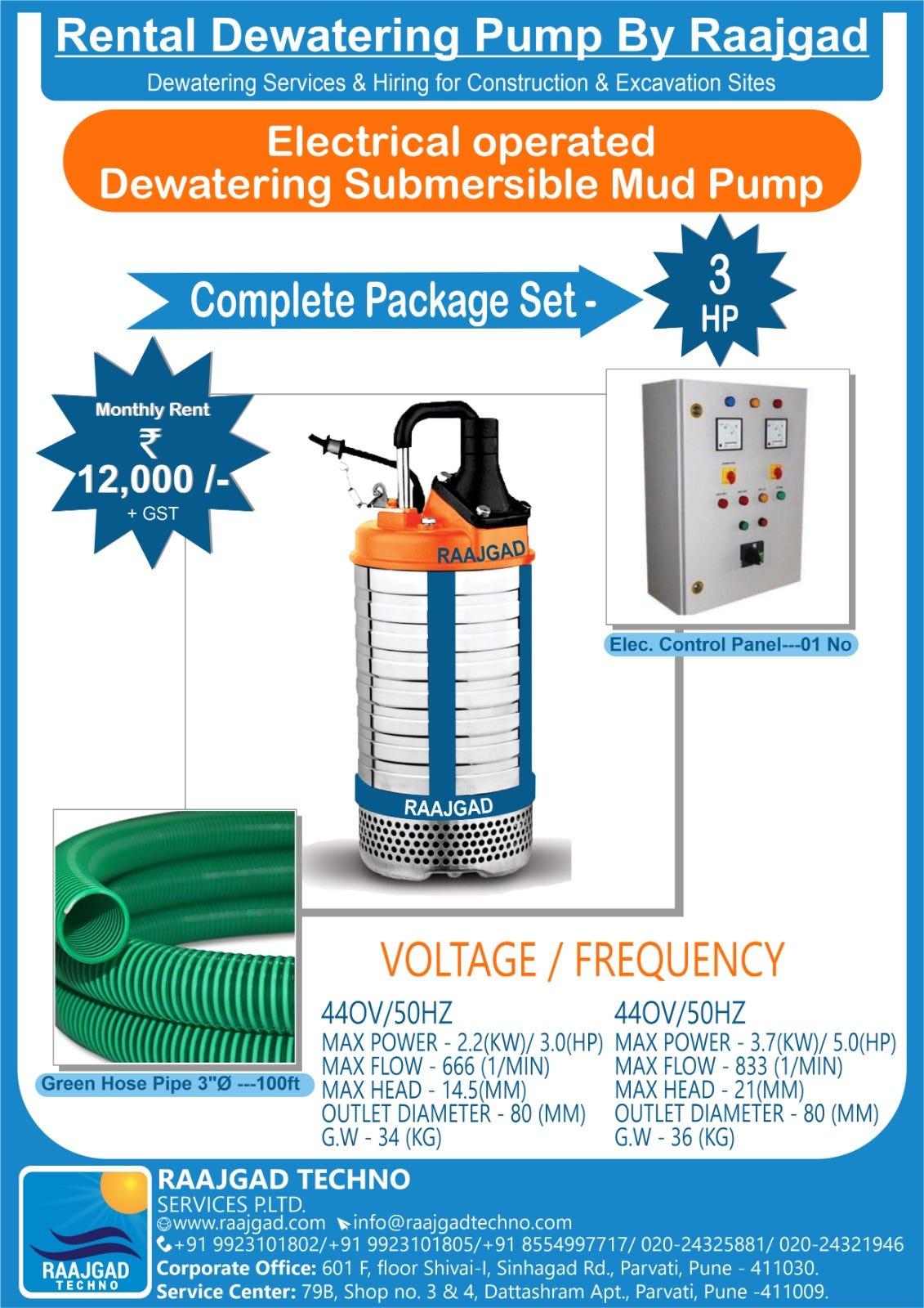 Our Dewatering Pumps on rent are more economical as compared to others ...