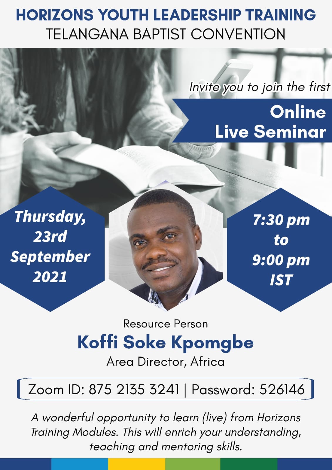 Dear Colleagues and Horizons Mentors and Participants...If you get the ...