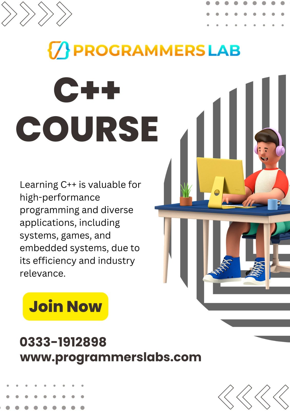 𝐂++ 𝐏𝐫𝐨𝐠𝐫𝐚𝐦𝐦𝐢𝐧𝐠 𝐂𝐨𝐮𝐫𝐬𝐞 𝐢𝐧 𝐑𝐚𝐰𝐚𝐥𝐩𝐢𝐧𝐝𝐢 𝐈𝐬𝐥𝐚𝐦𝐚𝐛𝐚𝐝 - Programmers Lab Tranning Instituite - Medium