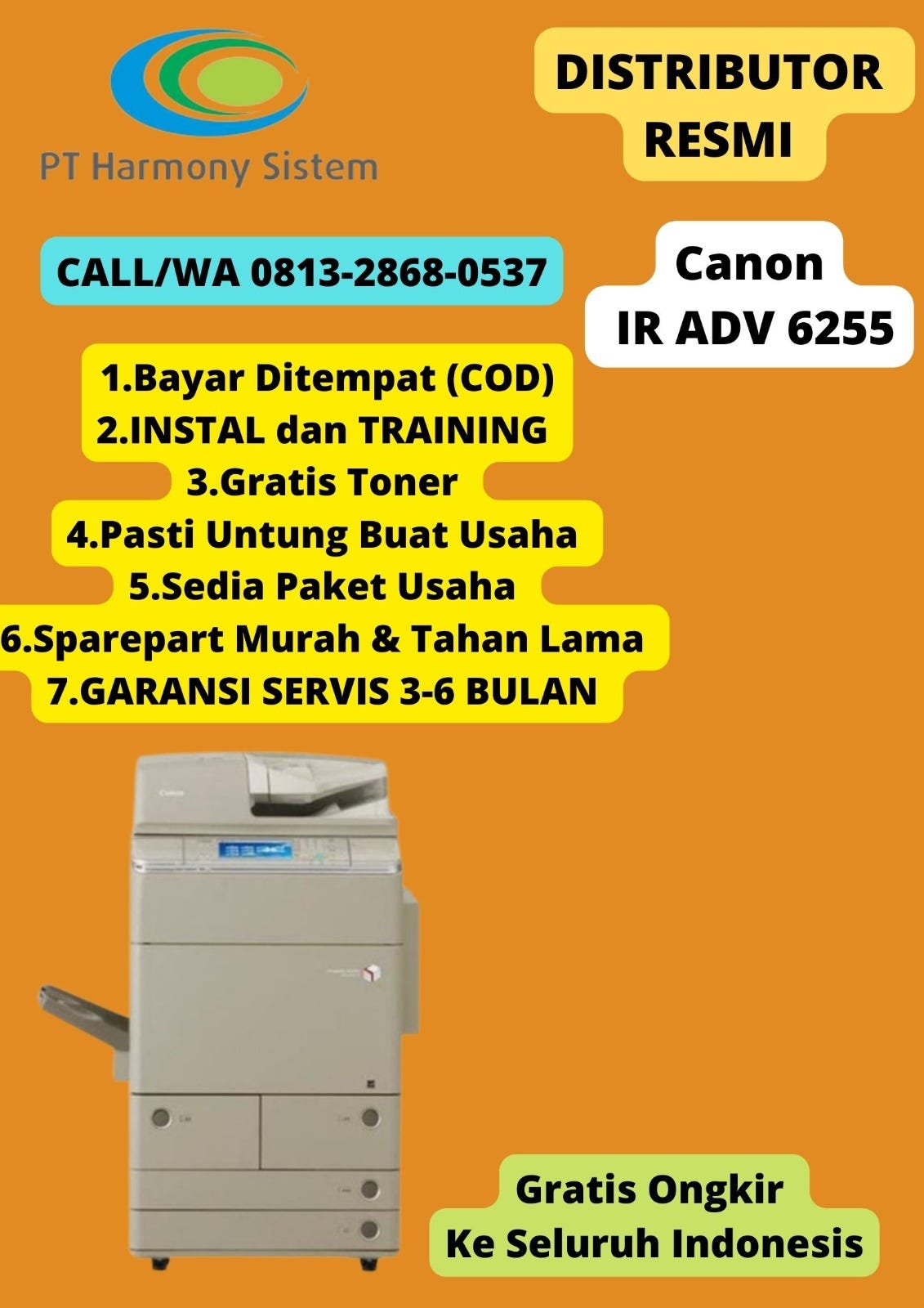 Distributor Resmi Mesin Fotocopy Canon IR ADV 6255 Tangerang Batuceper - Distributor ...