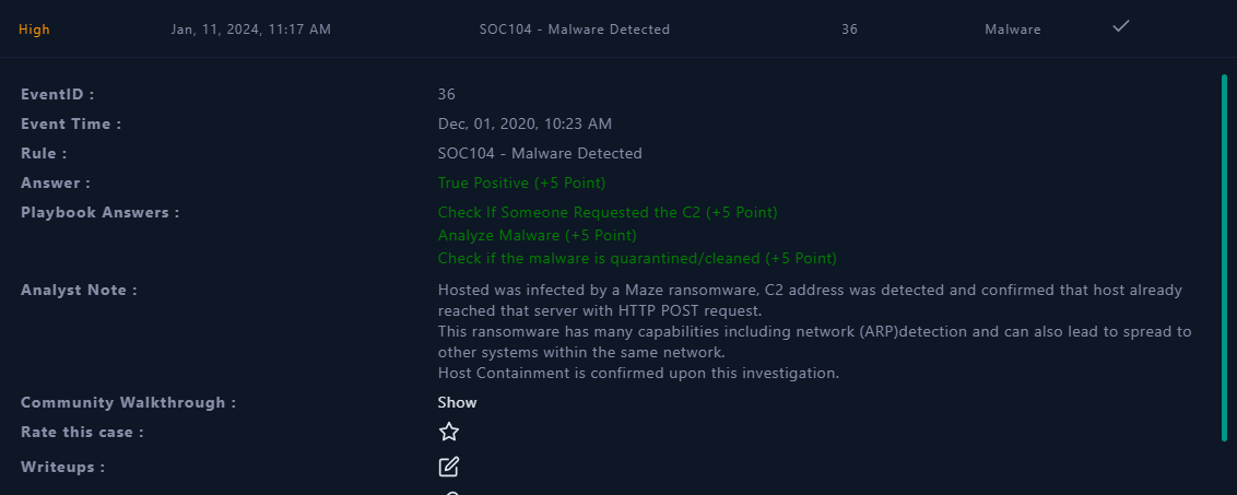 [LetsDefend Write-up] EventID 36 — SOC104 — Malware Detected | by Chicken0248 | Medium