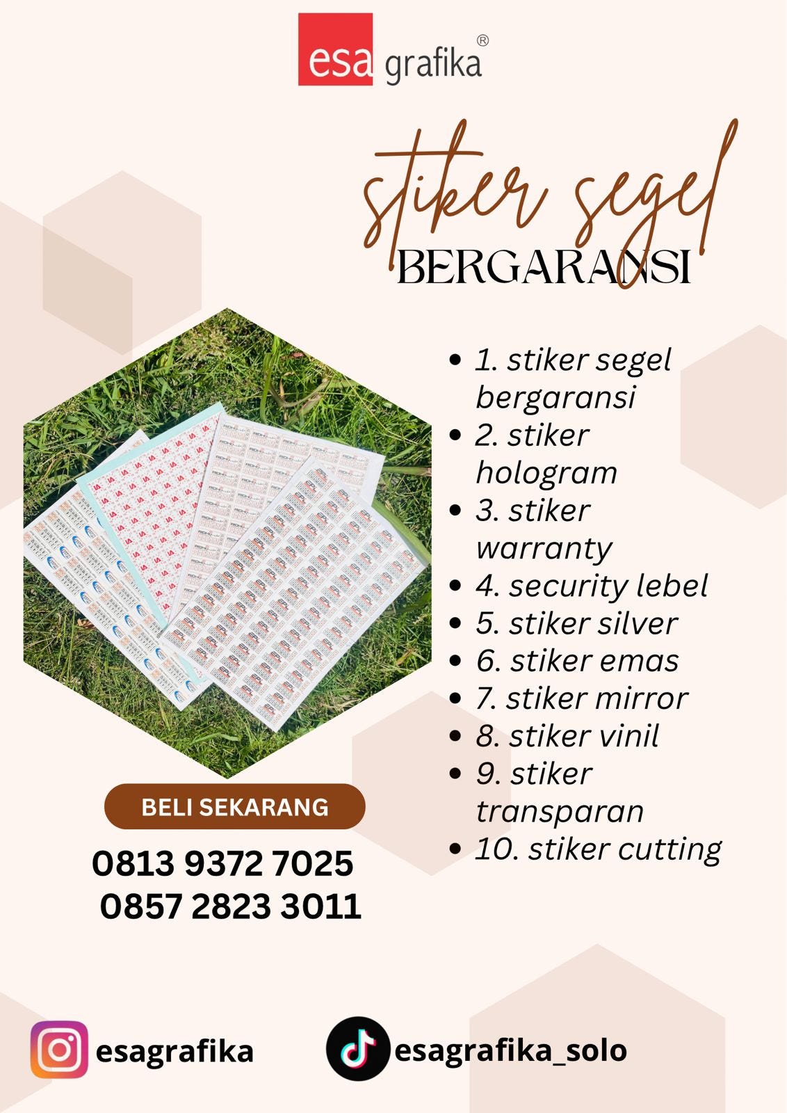 Tempat Pembuatan HARGA PABRIK !!! 0813–9372–7025 Produsen Stiker ...