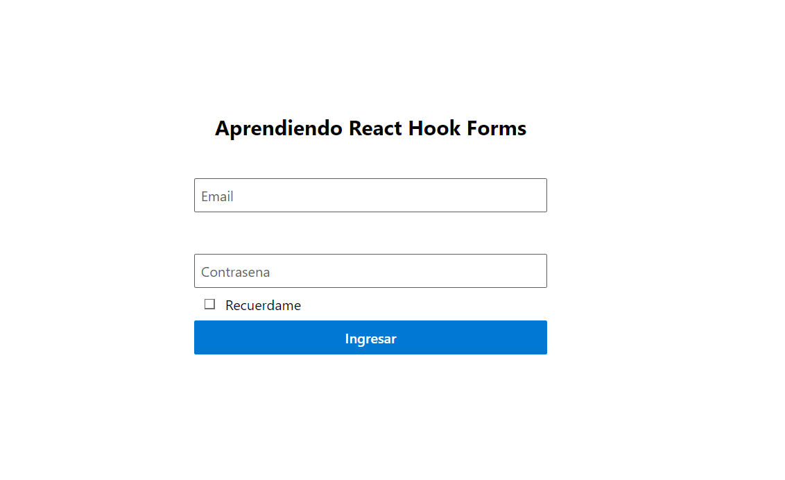 Como Implementar Un Login Con React Hook Forms Y Checkbox Recuerdame Usando React By