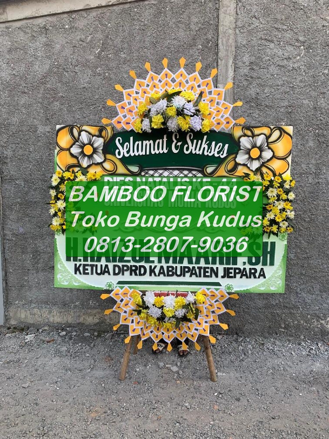 Layanan Prima! 0813–2807–9036 Bunga Papan Jati Kudus, Bamboo Florist ...