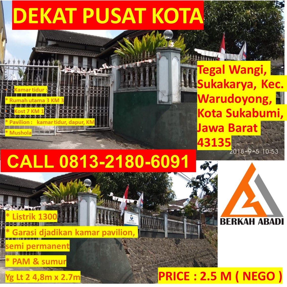 PALING DICARI, Call 0813–2180–6091, Properti Rumah Bersubsidi Berkah Abadi Propertindo ...