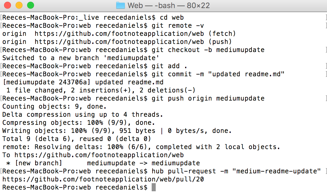 Creating A Github Pull Request Via Cli By Footnote Medium