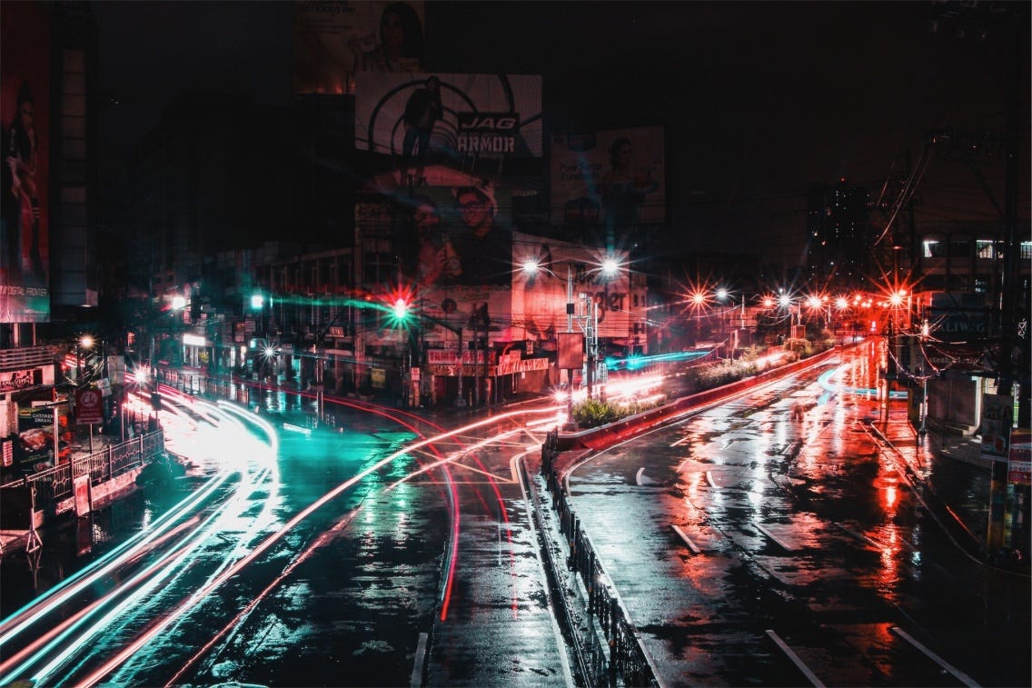 Dennison: The Vision. Neon lights reflected in the puddles as… | by ...
