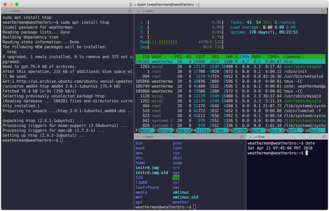 Using iTerm2’s built-in integration with tmux | by Dave Smith | Medium
