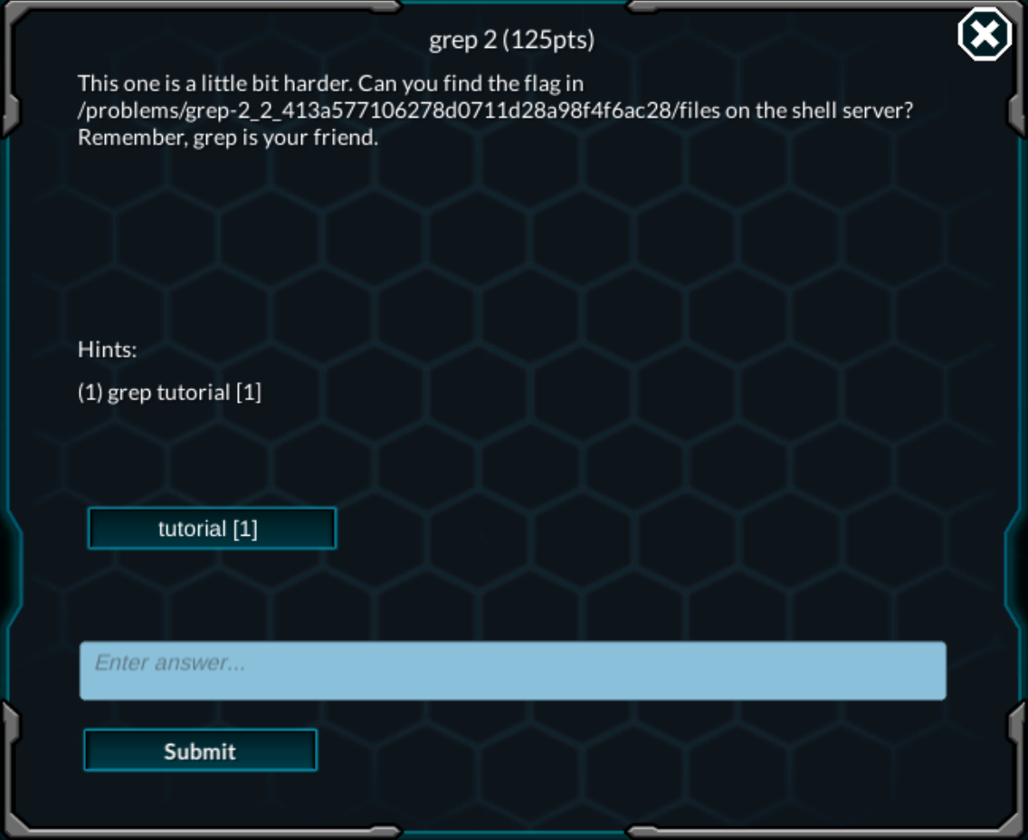 PicoCTF 2018: Grep 2 Solution. Located in the miscellaneous section… | by Silver | Medium