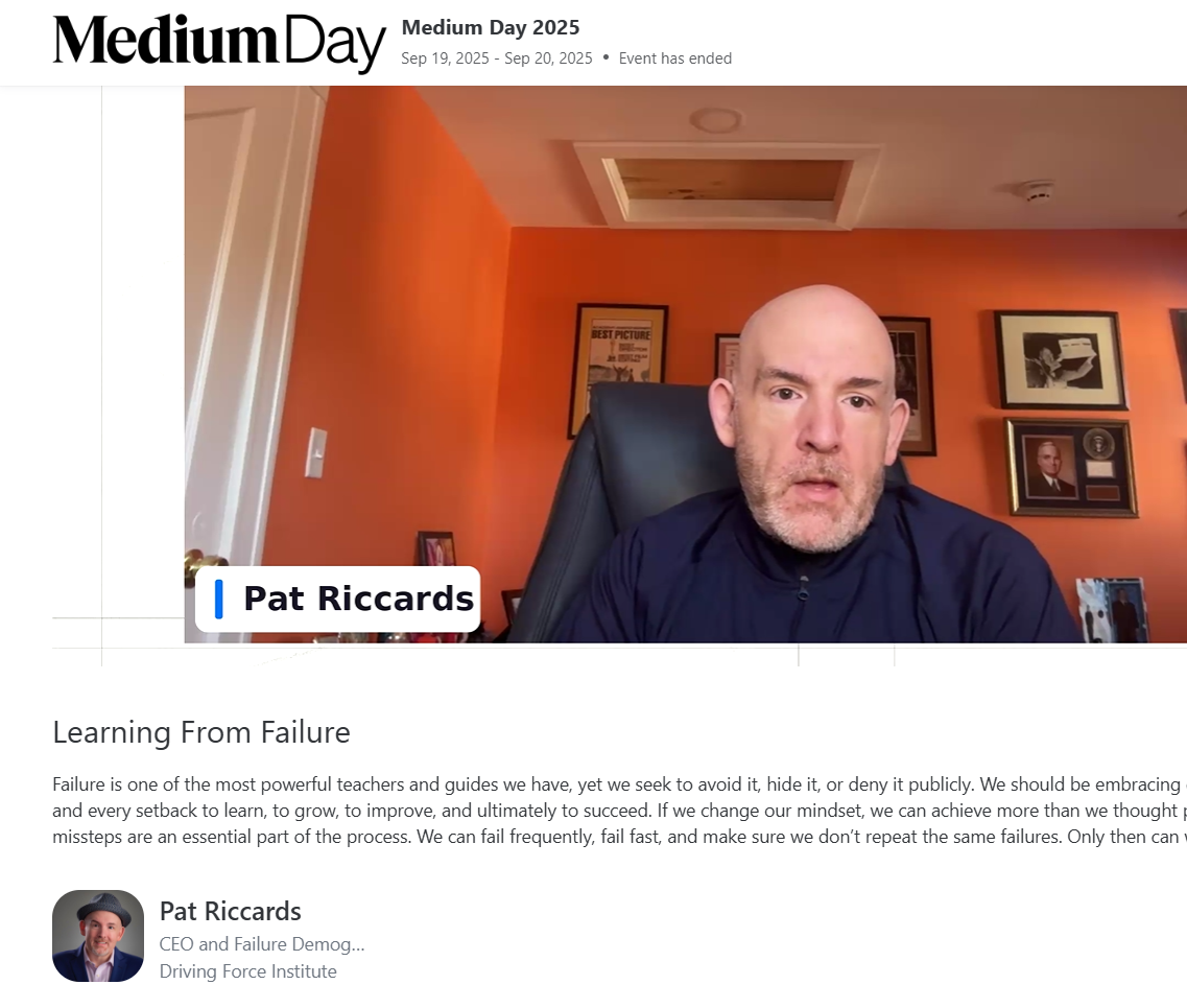 Medium Day 2025: Learning From Failure — Why Playing It Safe is the ...