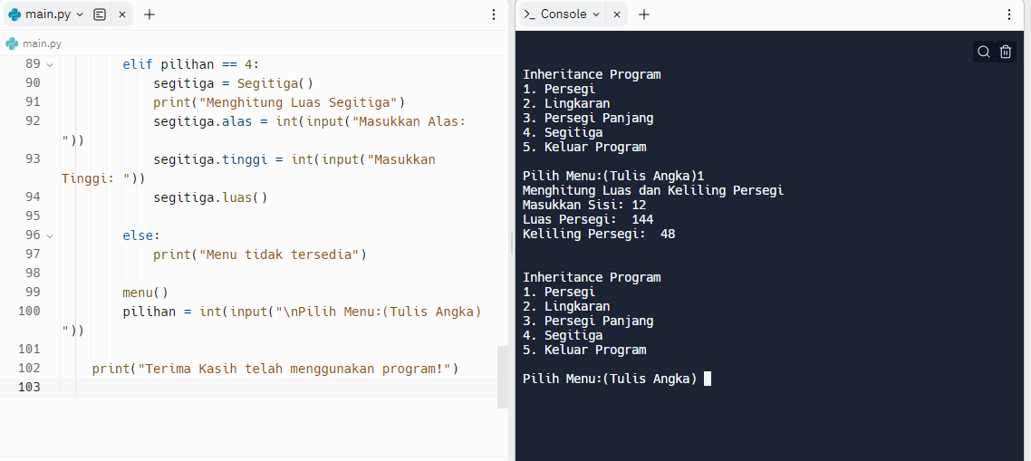 Inheritance pada Python: Menerapkan Kelas Bangun Datar dan Turunannya | by Nizamsetiawan | Medium