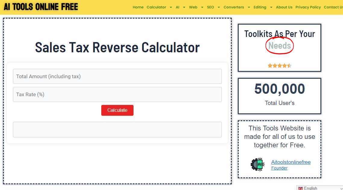 Revealing Financial Clearness: The Reverse Sales Tax Calculator | by AI Tools Online Free | Medium