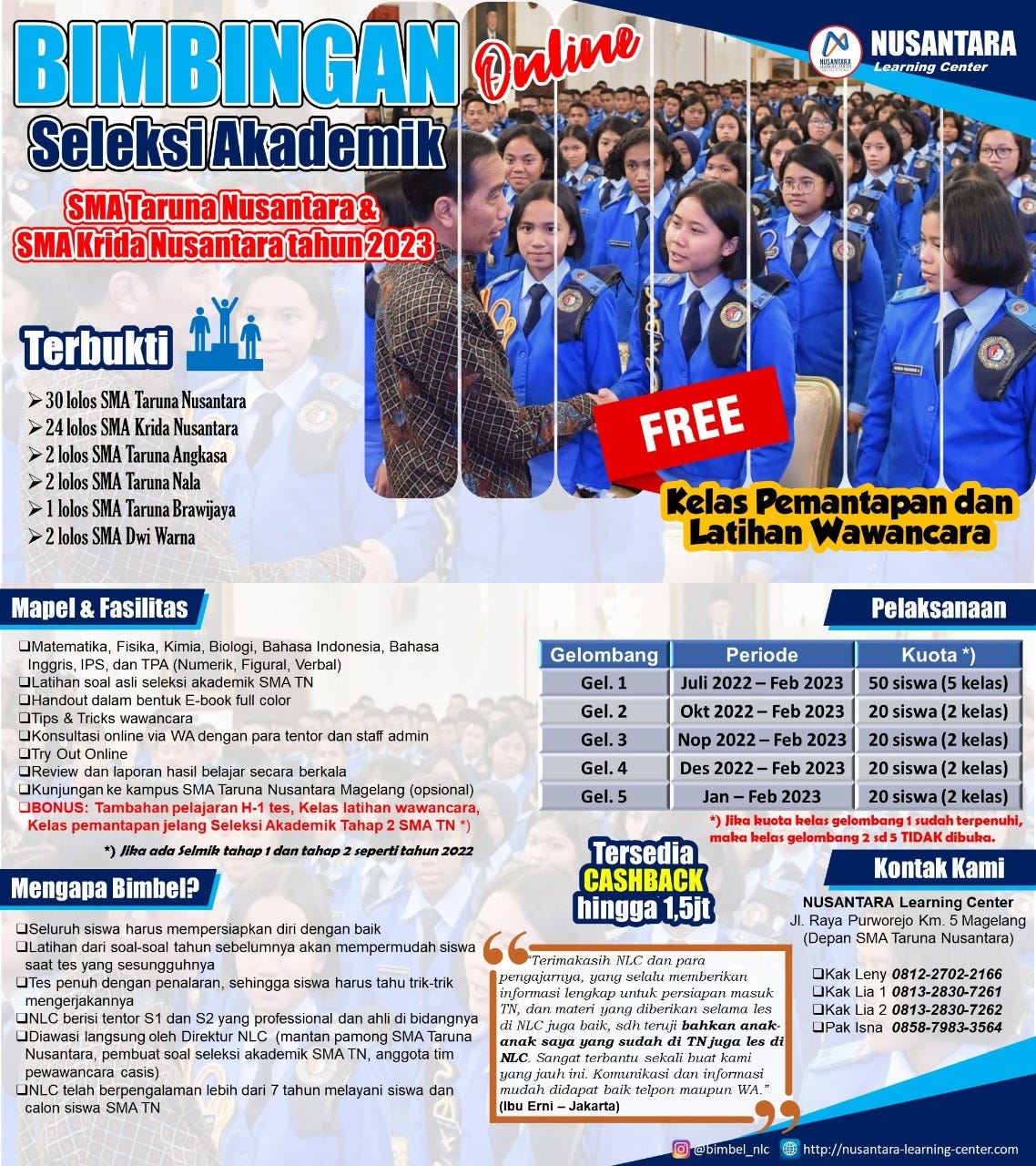 PROGRAM SIAP SELEKSI AKADEMIK SMA TARUNA NUSANTARA & SMA KRIDA ... PROGRAM SIAP SELEKSI AKADEMIK SMA TARUNA NUSANTARA & SMA KRIDA ...