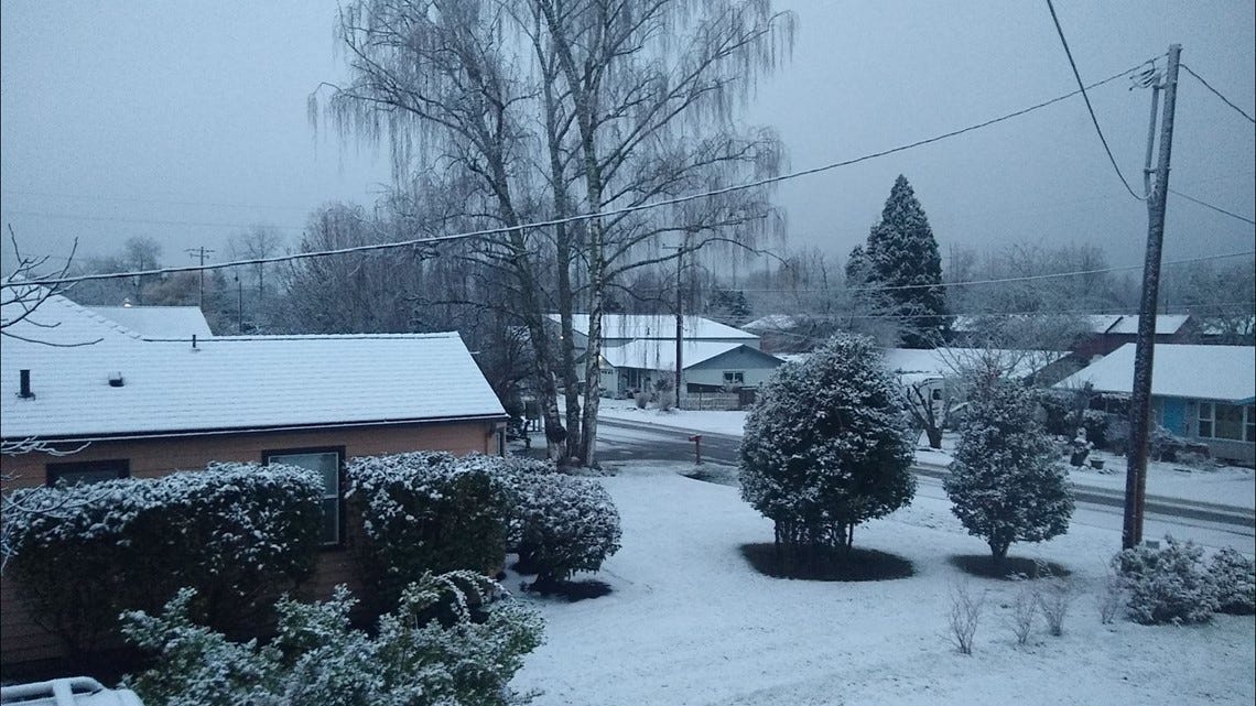 Portland metro avoids snow; other areas see sticking snow Tuesday | by ...