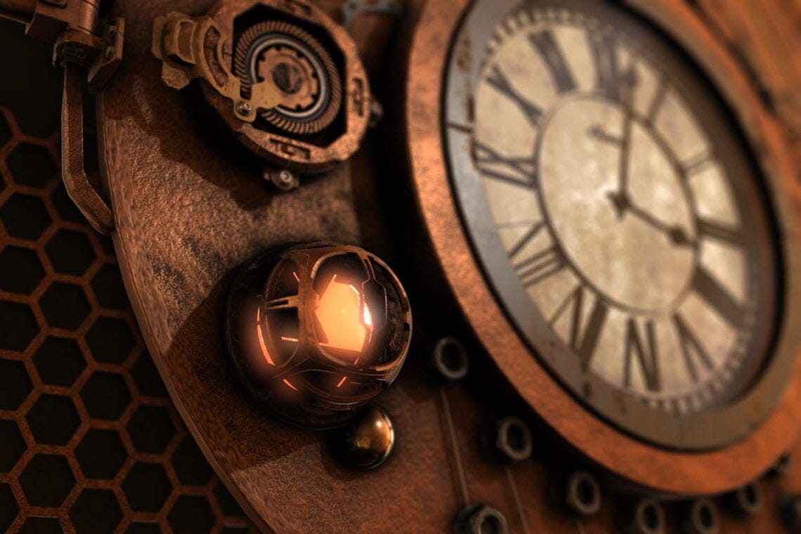 Steampunk Clock. Time is of the essence in steampunk… | by Amy Green ...