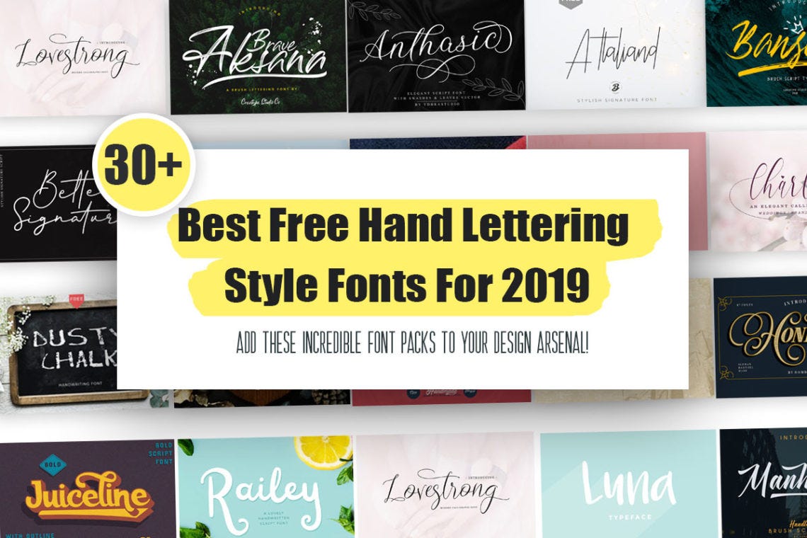 30+ Best Free Hand Lettering Style Fonts For 2023 | by Syed Faraz Ahmad ...