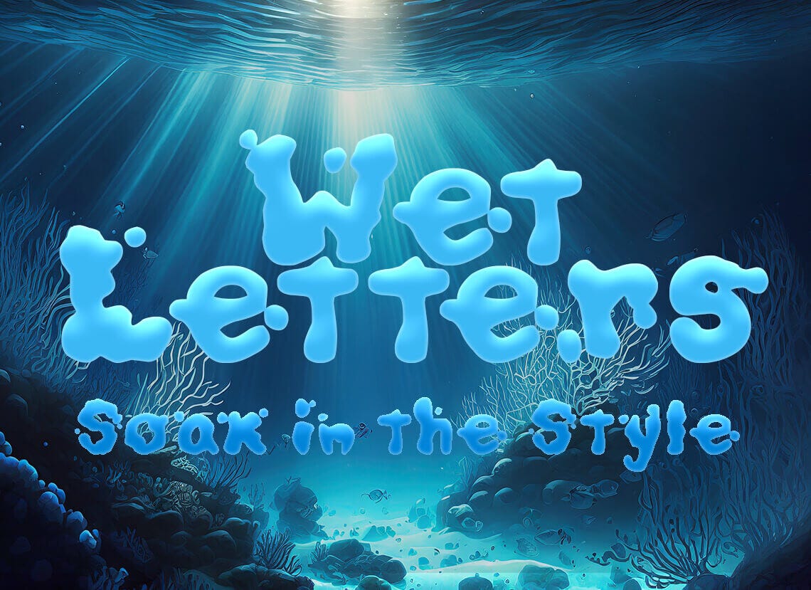 Wet Letters Font | by Isabellaillumina | Apr, 2024 | Medium