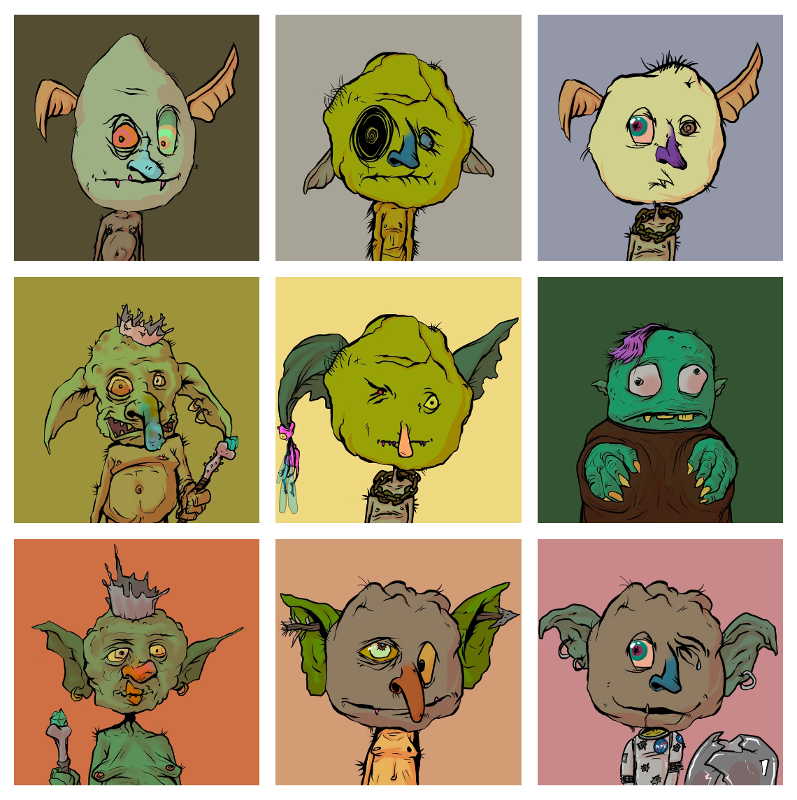 NFT Series Gallery — Goblin. Goblin| The ugly globins that everyone ...