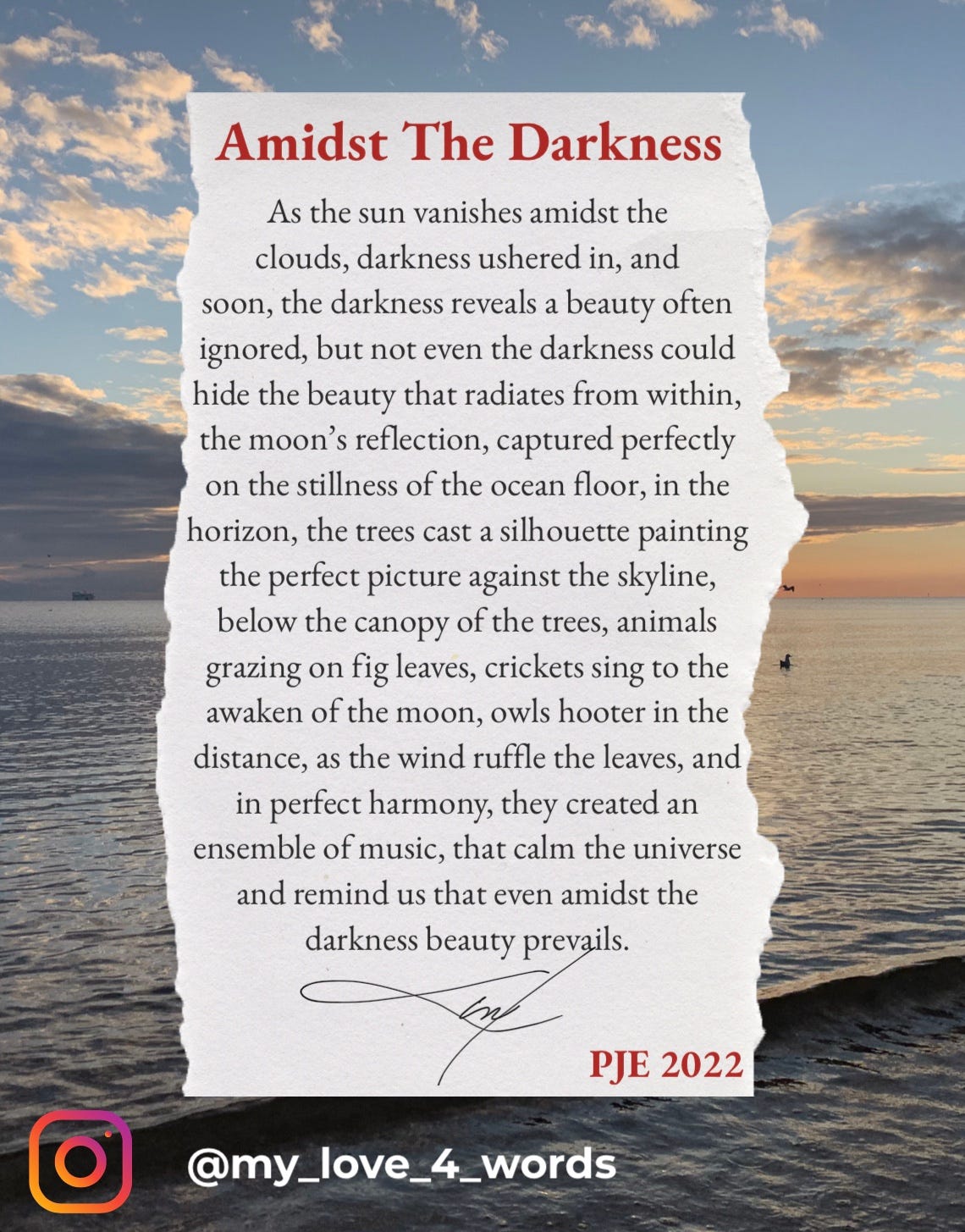 Amidst The Darkness - PJ Ellis - Medium