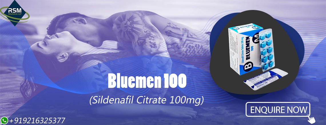 Crack The Barriers To A Smooth Sexual Life Through Bluemen 100mg | by RSM Multilink | Jun, 2023 ...